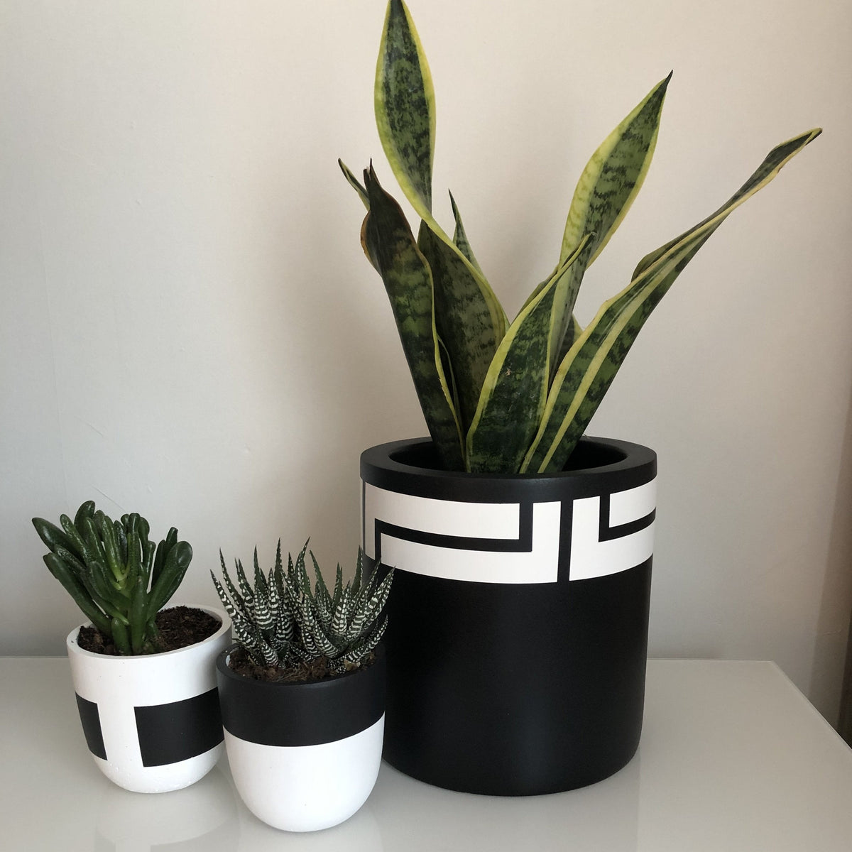 Modern Geometric Cylindrical Planter | Mayan Designer Pot – Common ...